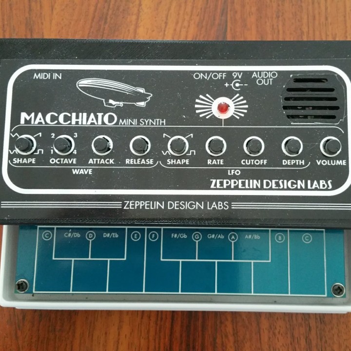 3D Printable MINI SYNTH CASE - MACCHIATO SYNTH KIT by John Hanson