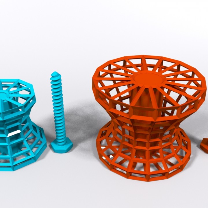 3D Printable Draw or Cupboard Handle (Wireframe) by Mark