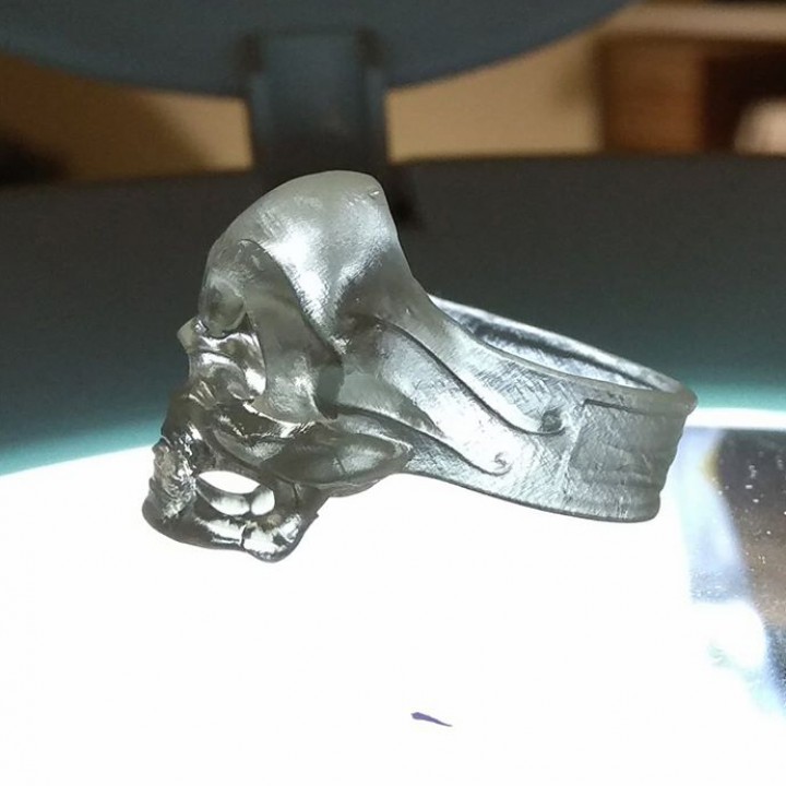 3D Printable Murray the Demonic Skull Ring by Fotis Mint Studios