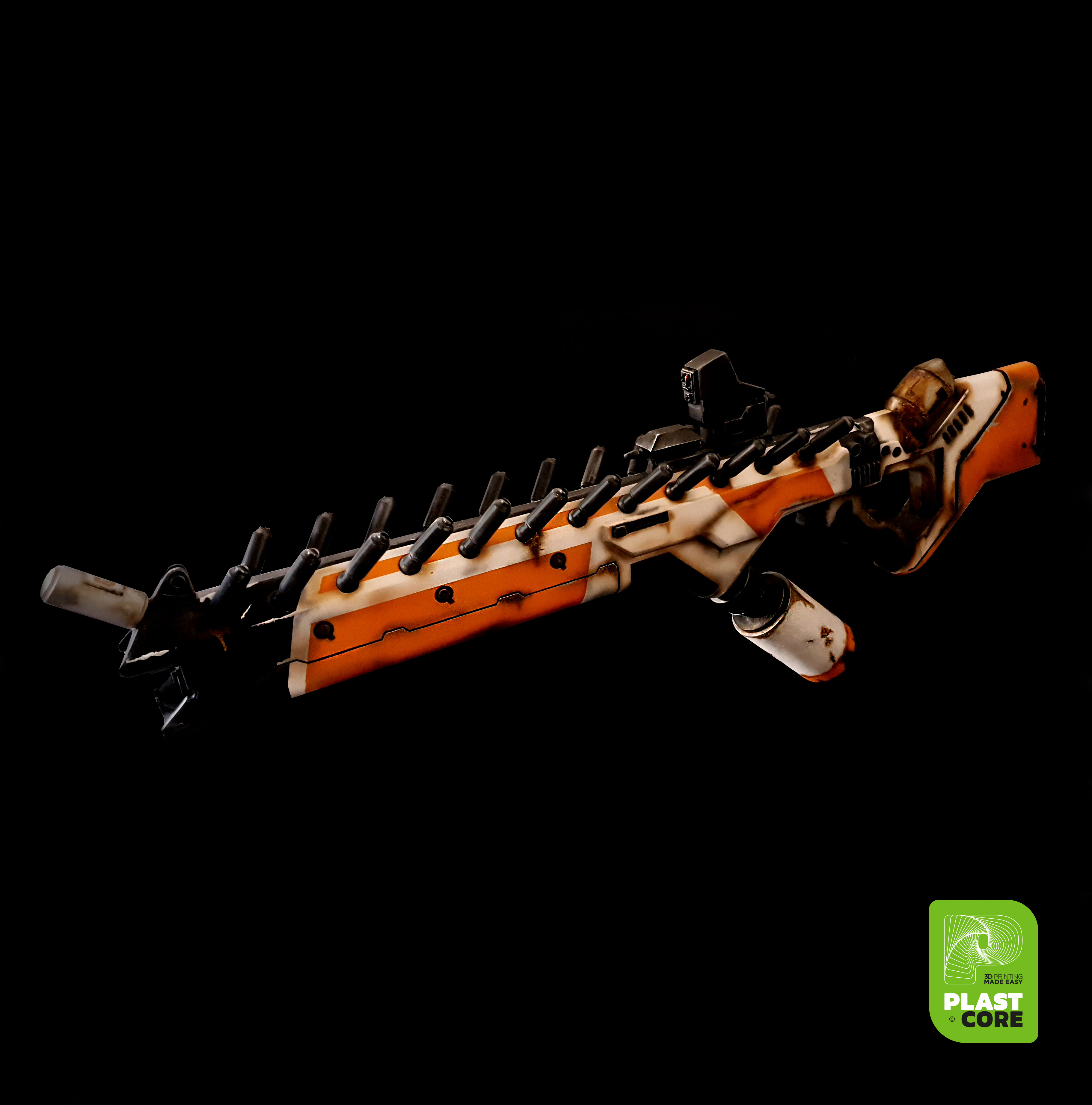 3D Print of District 9 Alien Assault Rifle by Plastcore3D