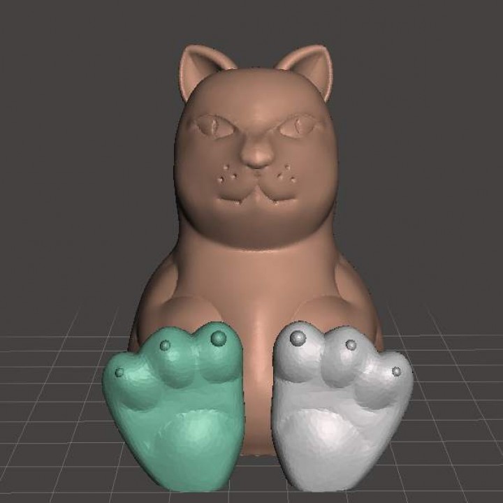 3D Printable Fat Cat by Arwen Grune