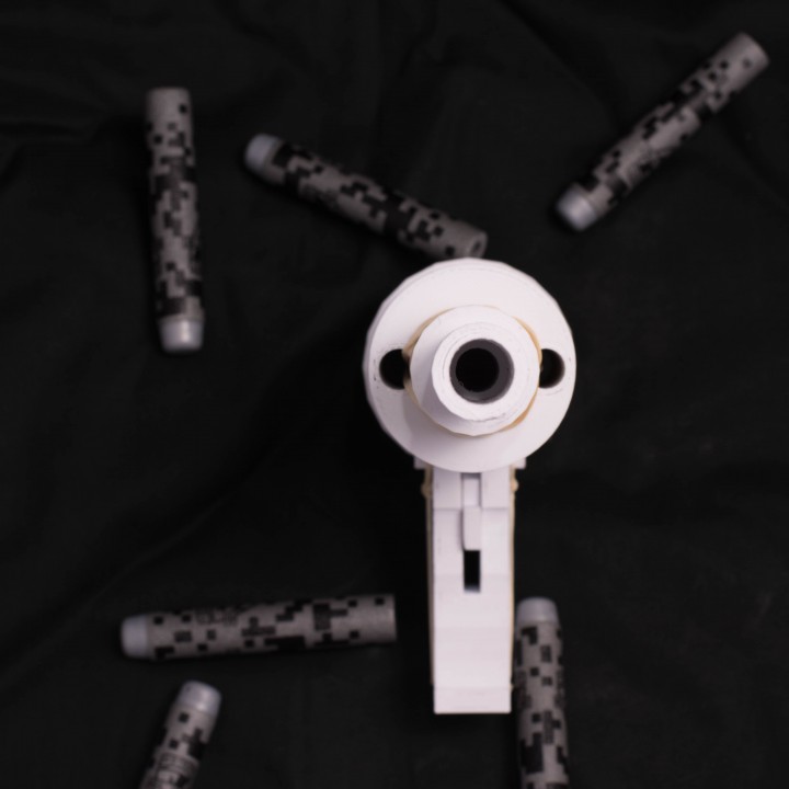 3D Printable Red Bolt Gun by Jonathan Ulbrich