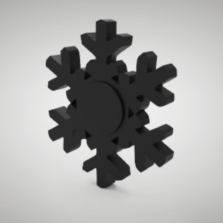3D Printable Snowflake Spinner by MakePrintable