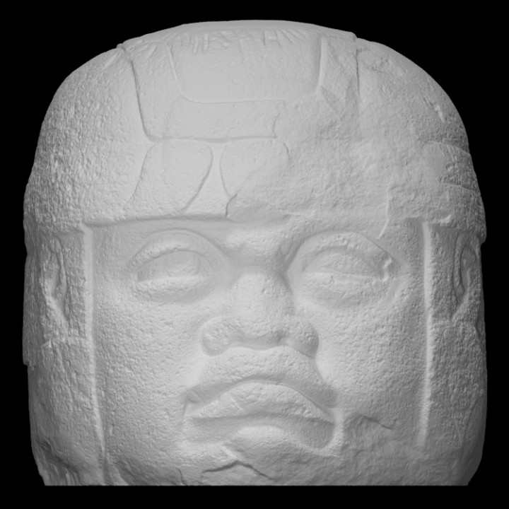 3D Printable Colossal Head Monument by Scan The World