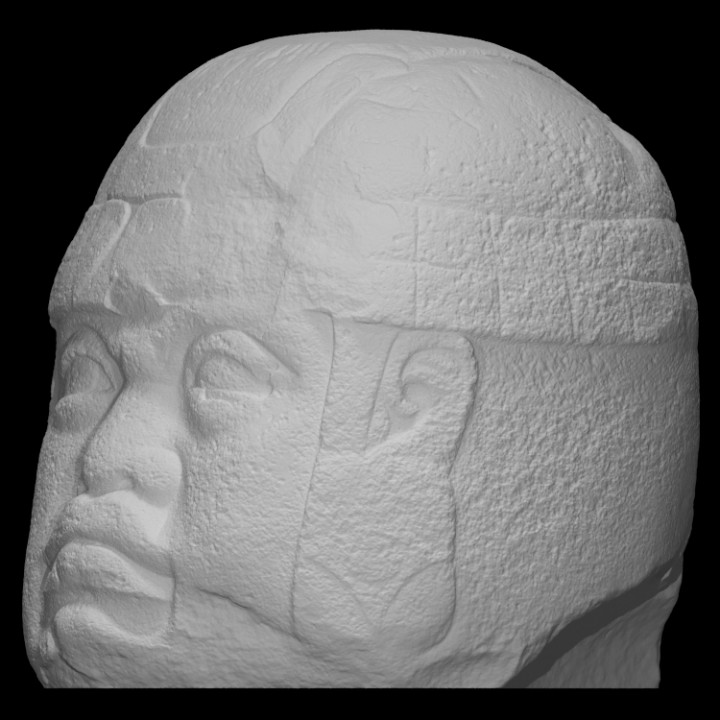 3D Printable Colossal Head Monument by Scan The World