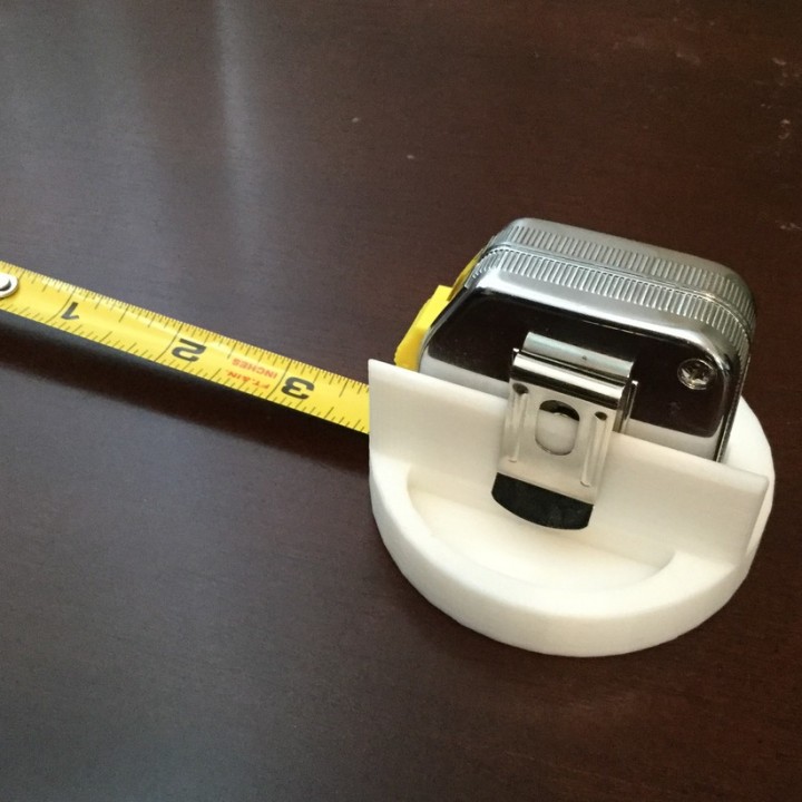 3D Printable Tape Measure Stand by Kenneth Cooper