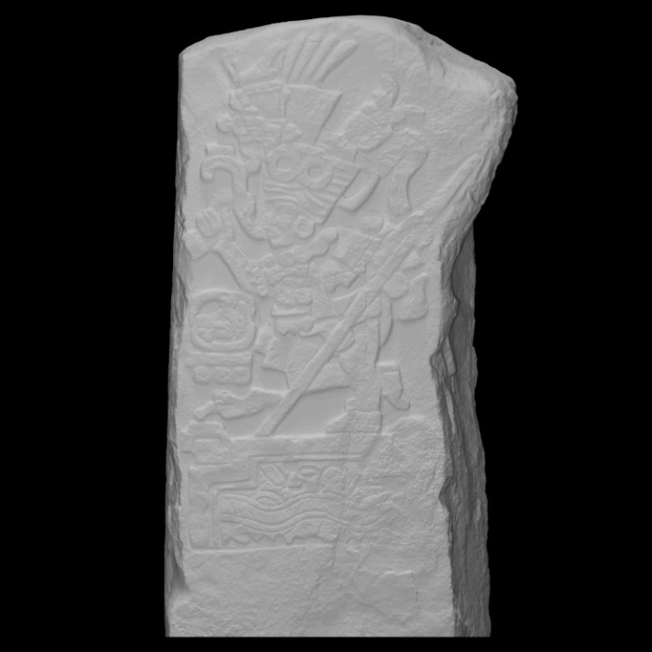 3D Printable Stele Depicting a Priest by Scan The World
