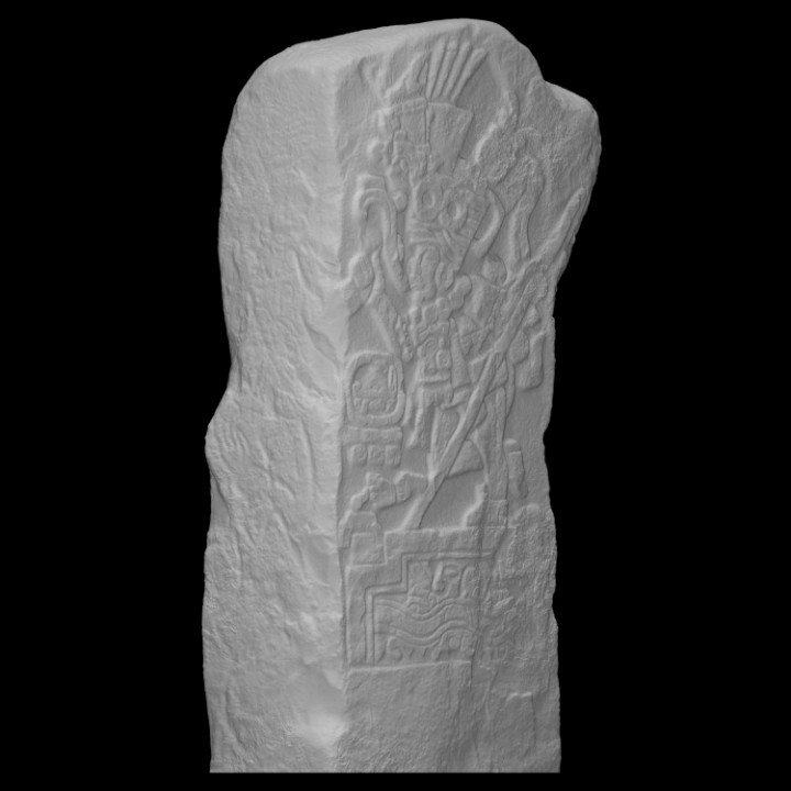 3D Printable Stele Depicting a Priest by Scan The World