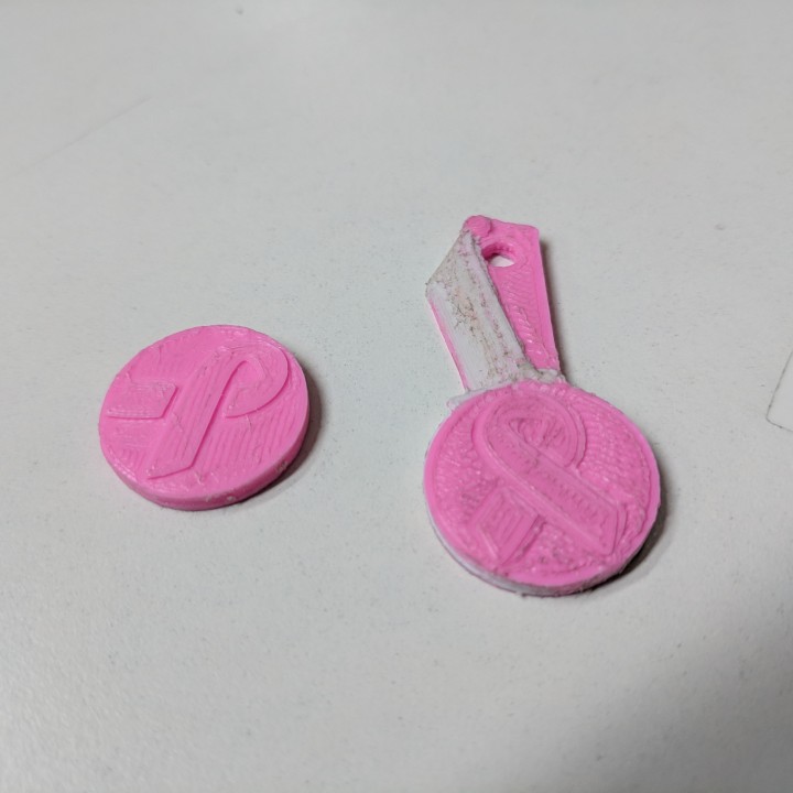 3D Printable breast cancer Awareness Cutter/ cart-token by P. MORRIS