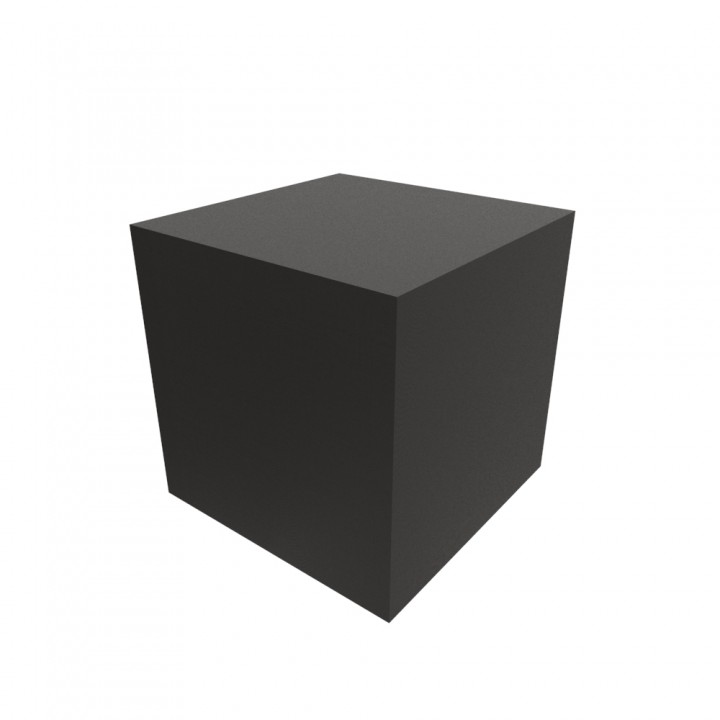 3D Printable Cube 127mm by Kam