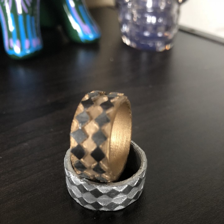 3D Printable Dual Color Ring by Ian