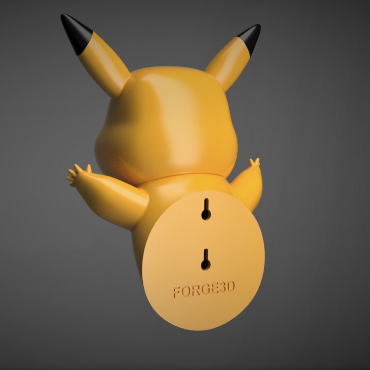 3D Printable Pikachu wall art by Martin Moore