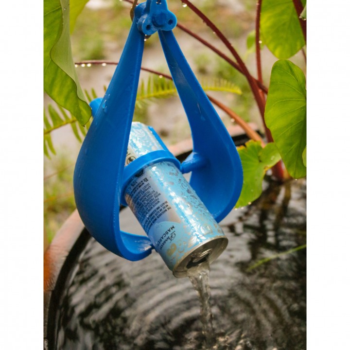 3D Printable Slim Can Rain Chain by Josef Barnes