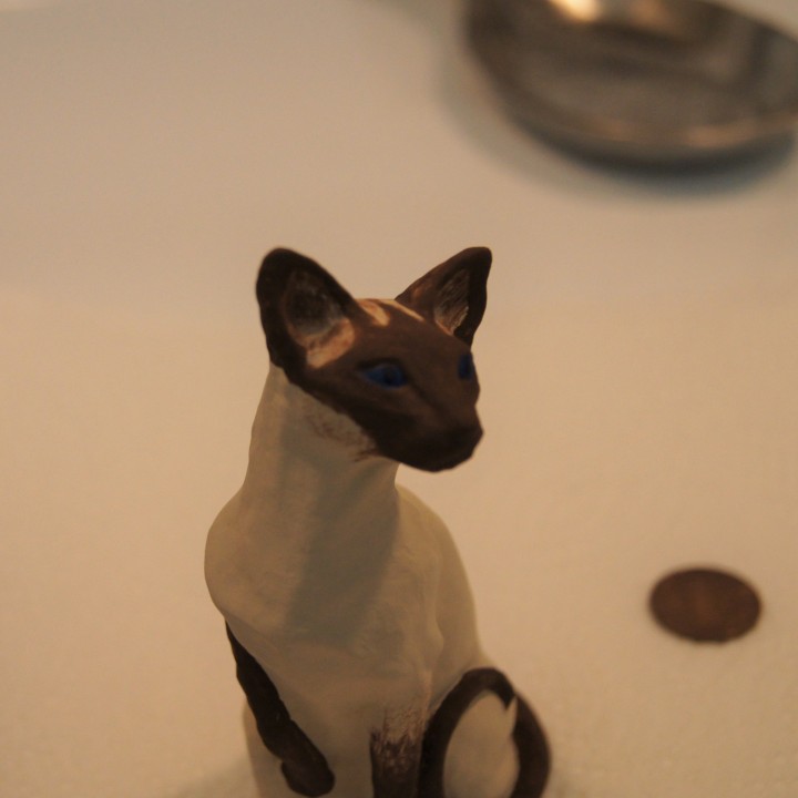 3D Printable siamese cat by Bob dobbs