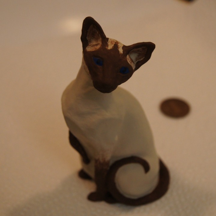 3D Printable siamese cat by Bob dobbs