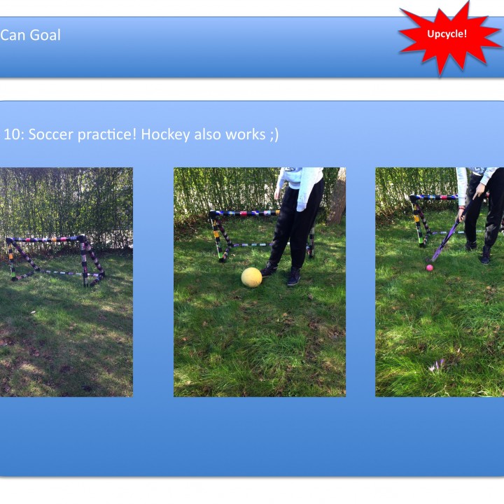 3D Printable Street Soccer Can Goal by Marco3D