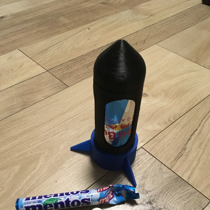 3D Printable Cola-Mentos Rocket by Daniel Scheuerle