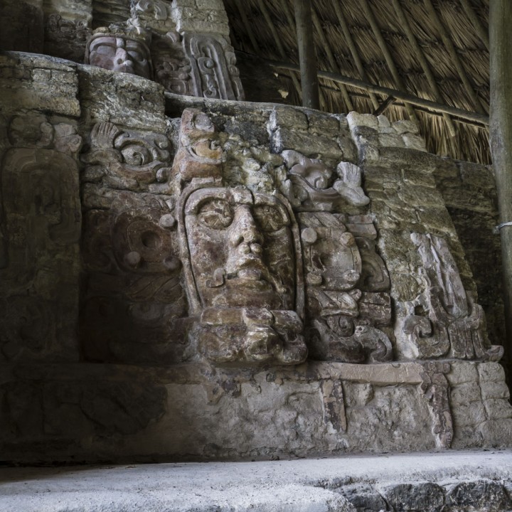 3D Printable Detail of The Temple of The Masks of Kohunlich [2] by Scan ...