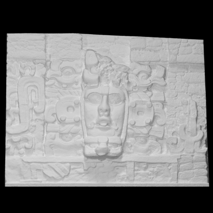 3D Printable Detail of The Temple of The Masks of Kohunlich [2] by Scan ...