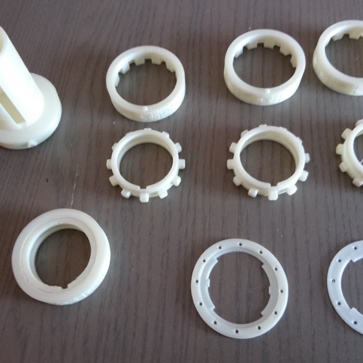 3D Printable Cryptex - 4 digit - 12 position wheels. by Bourgeois Emmanuel