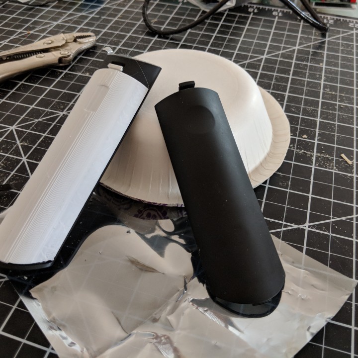 3D Printable Amazon Alexa Voice Remote Battery Cover by C H