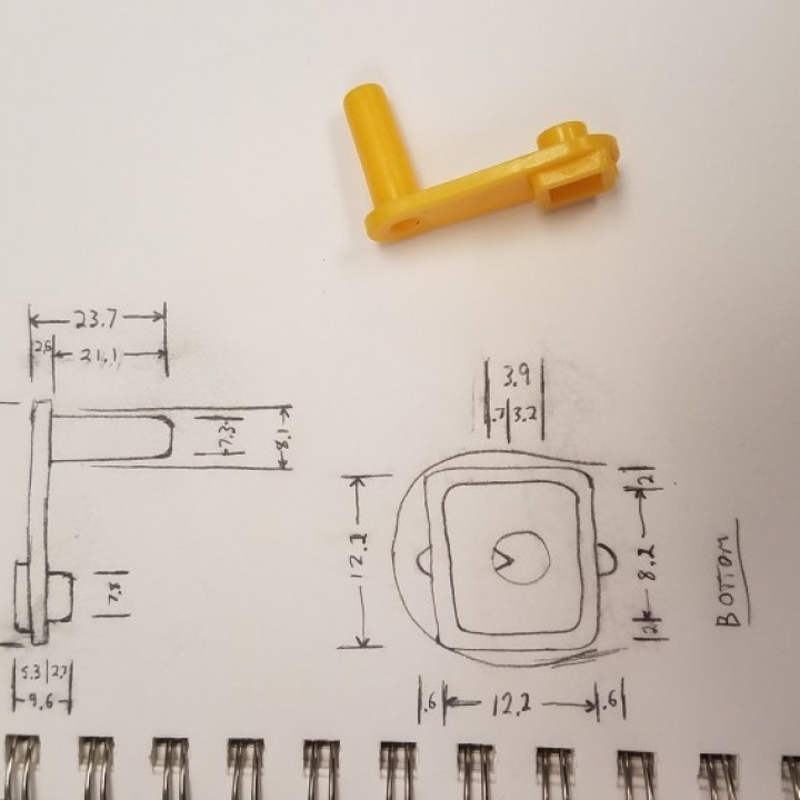 3D Printable Construx Crank by Jim Dewhurst