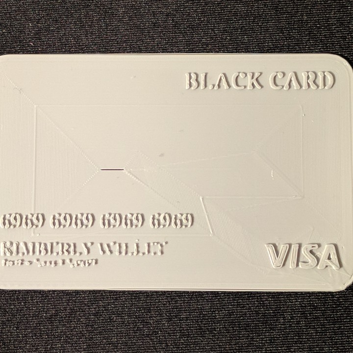 3D Printable Black Card by R3D Art Studios