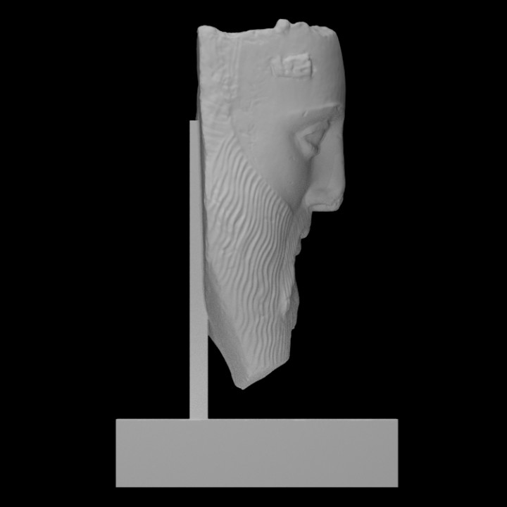 3D Printable Mask of the River God Achelous (with base) by Scan The World