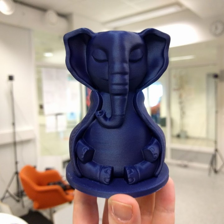 3D Printable Serene Elephant by Jukka Seppänen