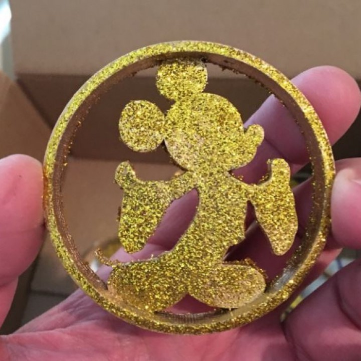 3D Printable Mickey Ornament by Mike Moniz