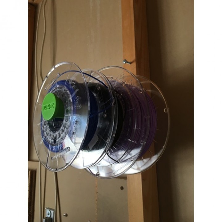 3D Printable Extremely simple wall mounted filament holder by Claus ...
