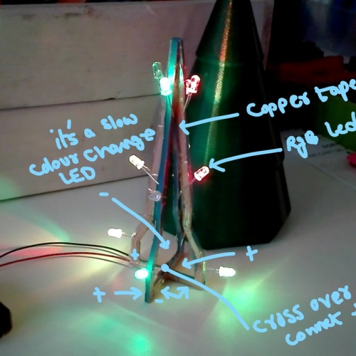 3D Printable Xmas Tree with RGB Led's by 3D Custom Print