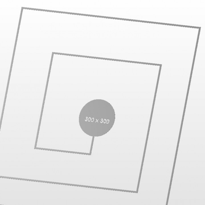 3D Printable CR-10 Bed Level Test by 3D Custom Print