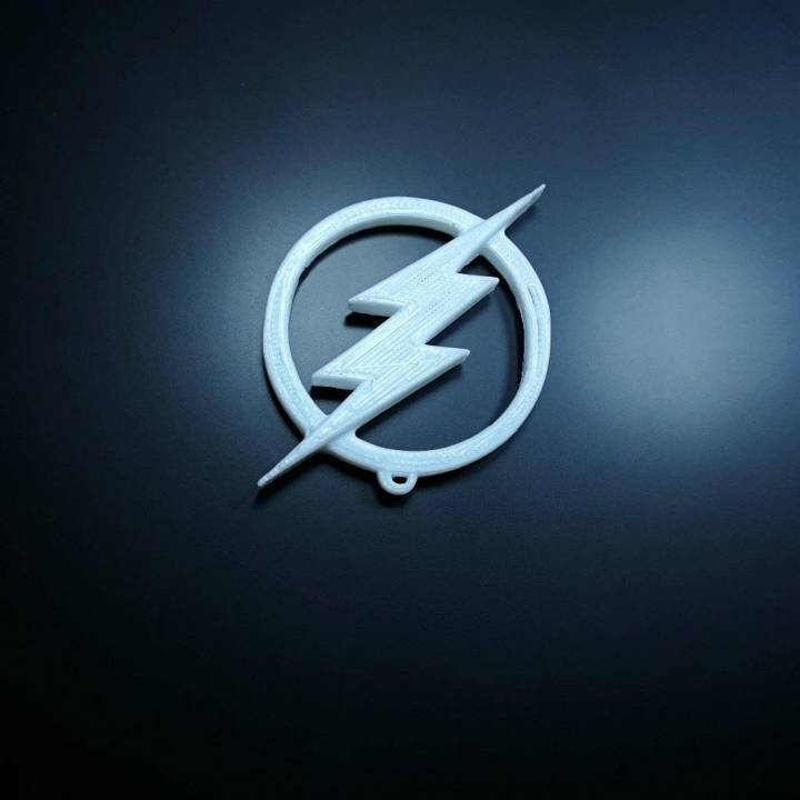 3D Printable The Flash Logo Keychain by 3D Custom Print