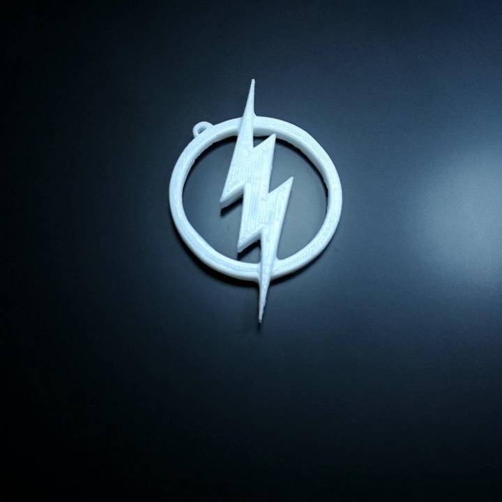 3D Printable The Flash Logo Keychain by 3D Custom Print