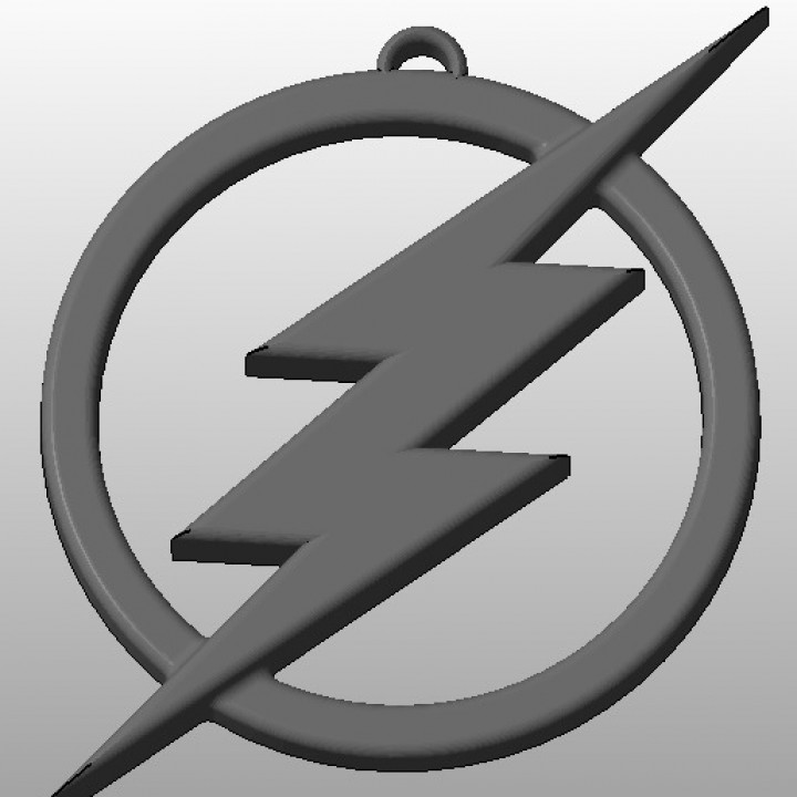 3D Printable The Flash Logo Keychain by 3D Custom Print