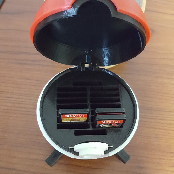 3D Printable Switch & 3Ds/Ds Cartridge Case - Pokeball by Various Projects