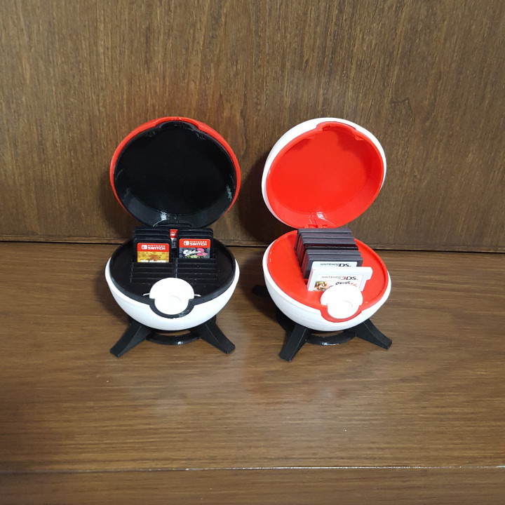 3D Printable Switch & 3Ds/Ds Cartridge Case - Pokeball by Various Projects