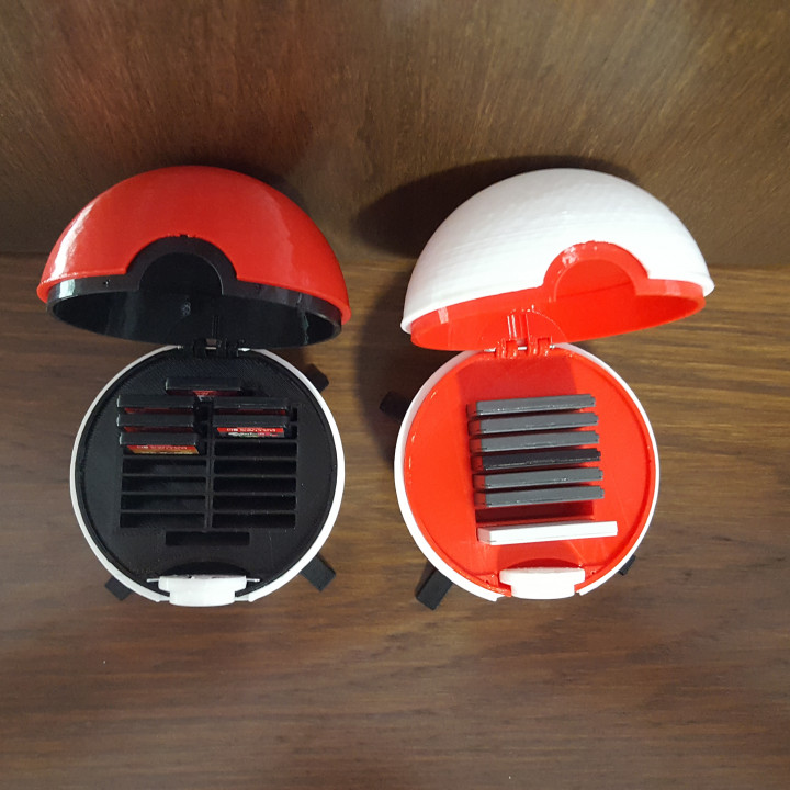 3D Printable Switch & 3Ds/Ds Cartridge Case - Pokeball by Various Projects