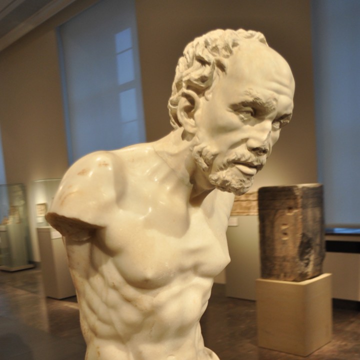 3D Printable Torso of an Old Fisherman by Scan The World