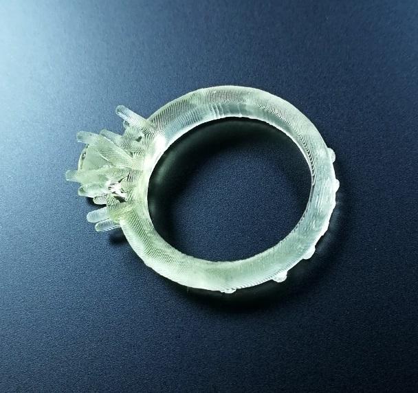 3D Print of 3Stones Engagement Ring by LiB
