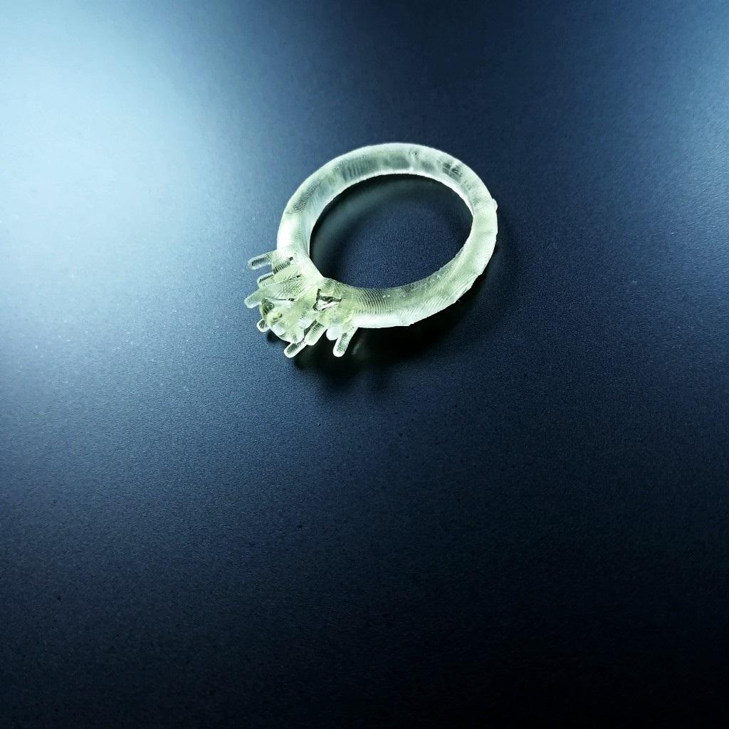3D Print of 3Stones Engagement Ring by LiB