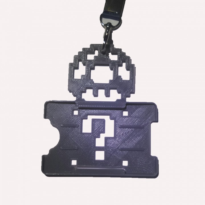 3D Printable Mario Bros - ID Card Holder - retro gaming by Marco Morata