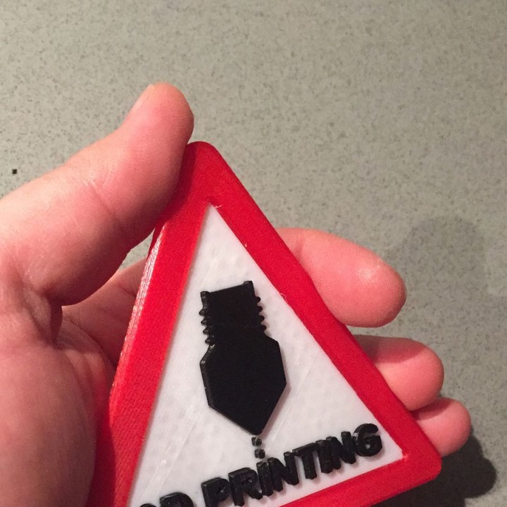 3D Printable 3D PRINTING sign to put at your print place by eli