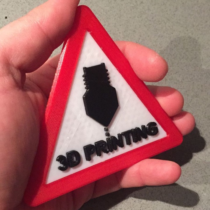 3D Printable 3D PRINTING sign to put at your print place by eli