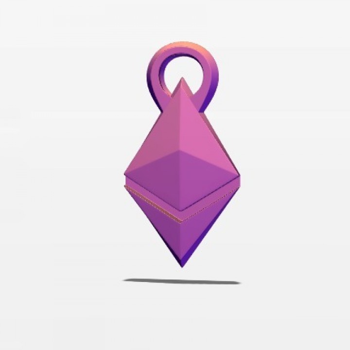 3D Printable Crypto keychain: Ethereum by VECTARY - the free, online 3D ...