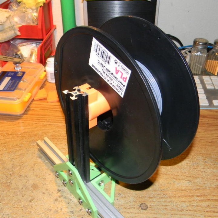 3D Printable 2020 Spool Holder Arm by Mongo