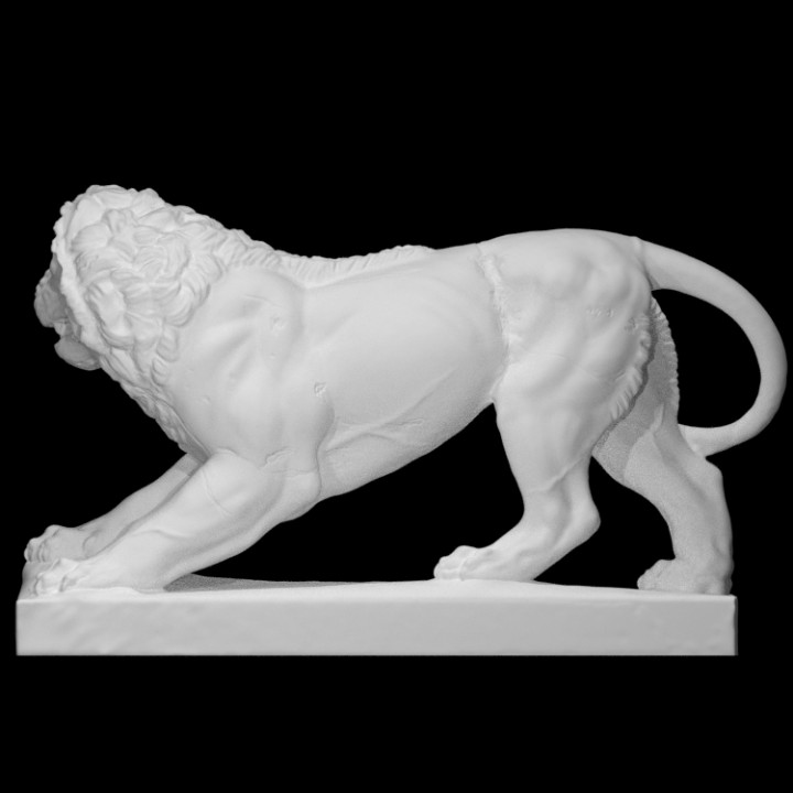 3D Printable Funerary Lion by Scan The World