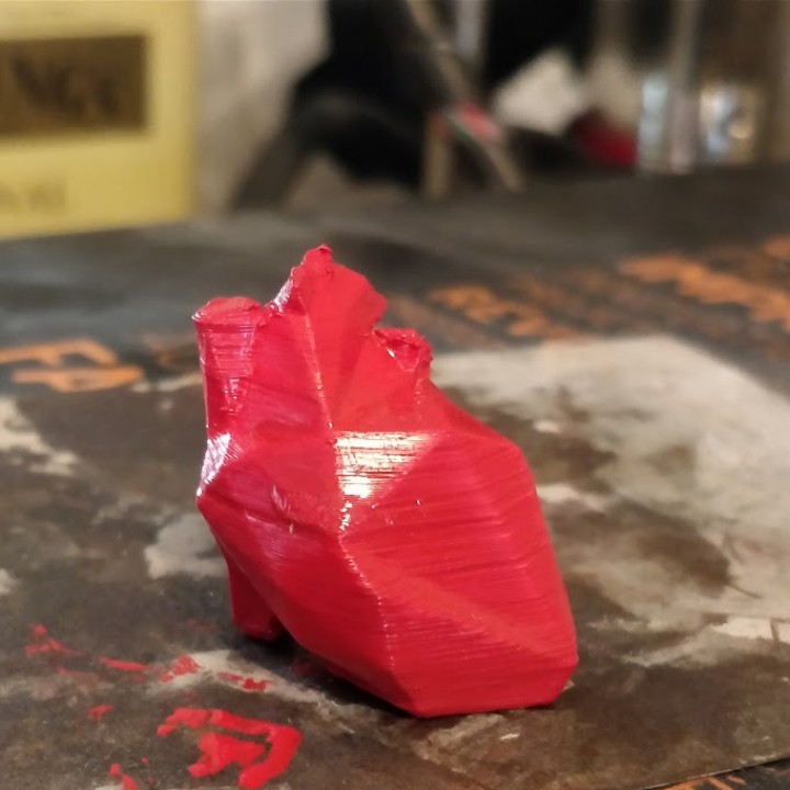 3D Printable Low poly heart by Anthony Rossi