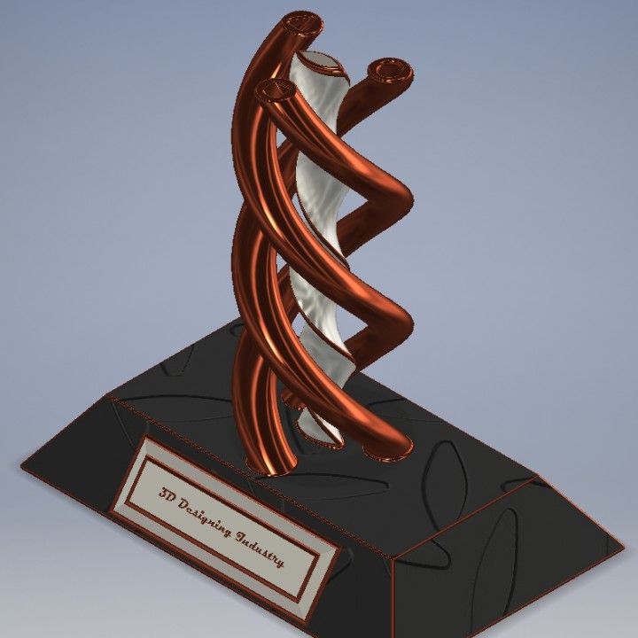 3D Printable Round-and-Round Trophy by Zacharias Karavasilis